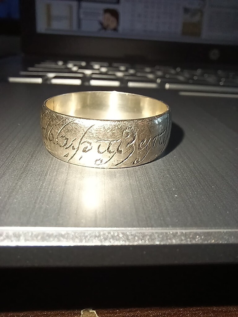 Trying to identify inscription on ring - Jewelry Discussion - Ganoksin ...