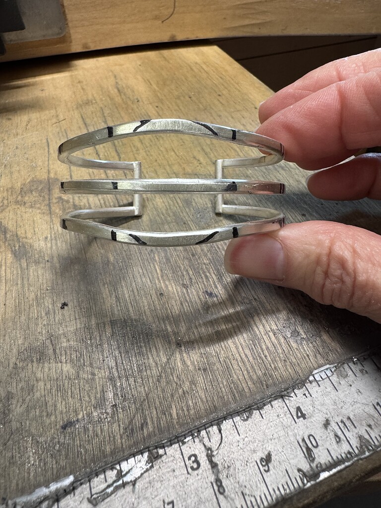 Soldering Bezel Cups on Cuff Bracelet - Jewelry Discussion - Ganoksin ...